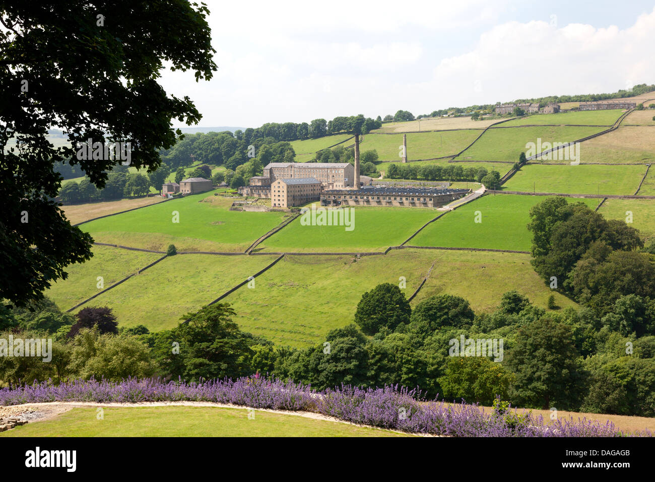View of Oats Royd Mill, now converted into apartments, Luddenden, West ...