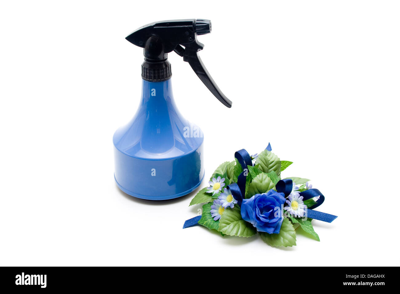 Spray bottle with rose Stock Photo - Alamy