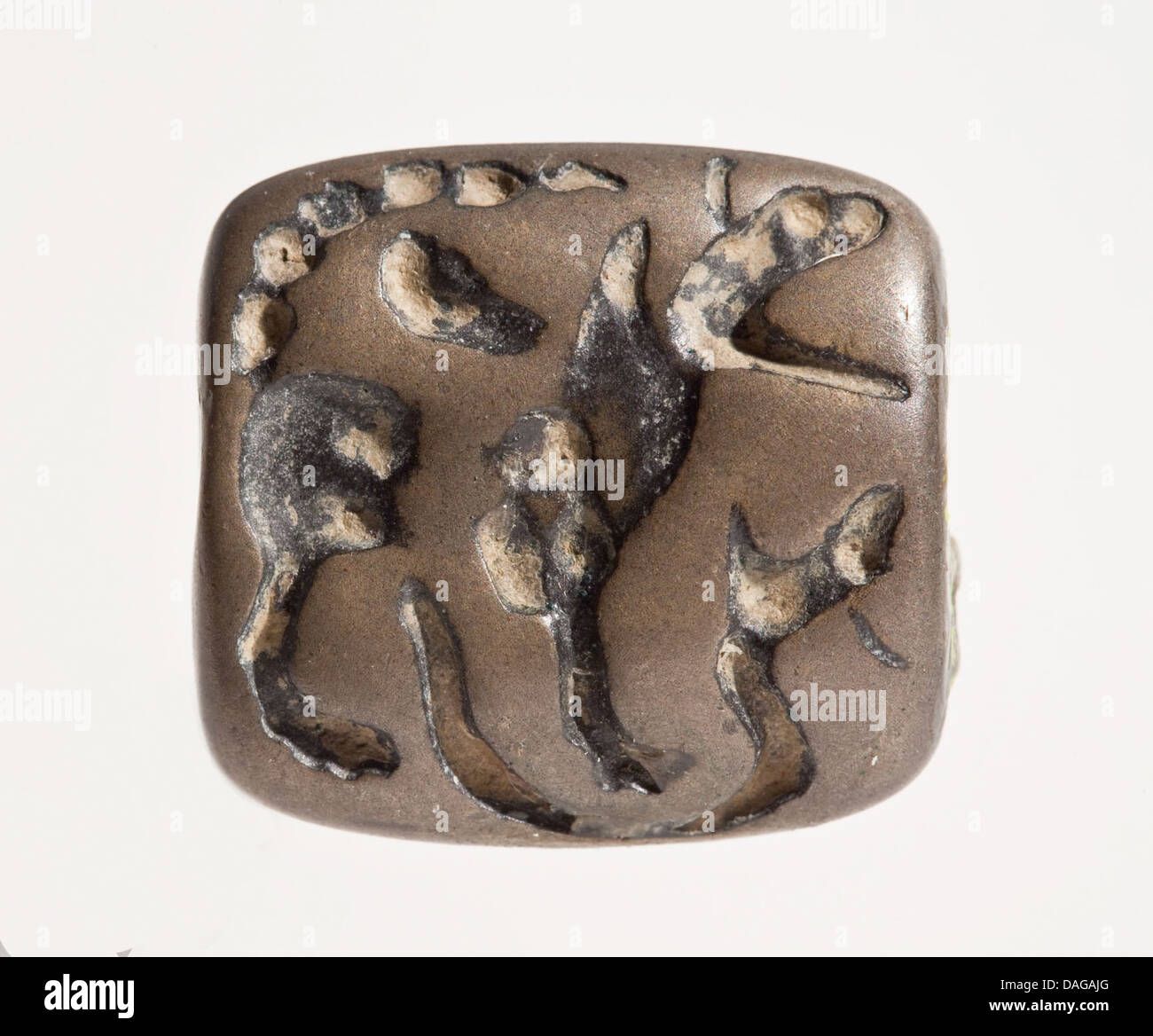 A stamp seal from the Los Angeles County Museum of Art collection, used ...