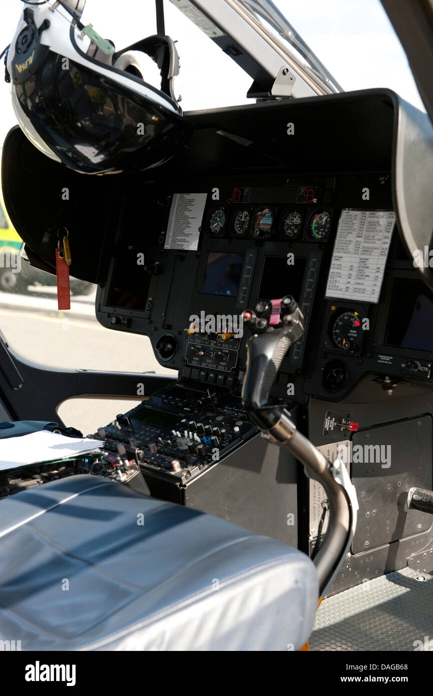 Inside Pilots Seat Air Ambulance Paramedic Helicopter Control Joy Stick ...