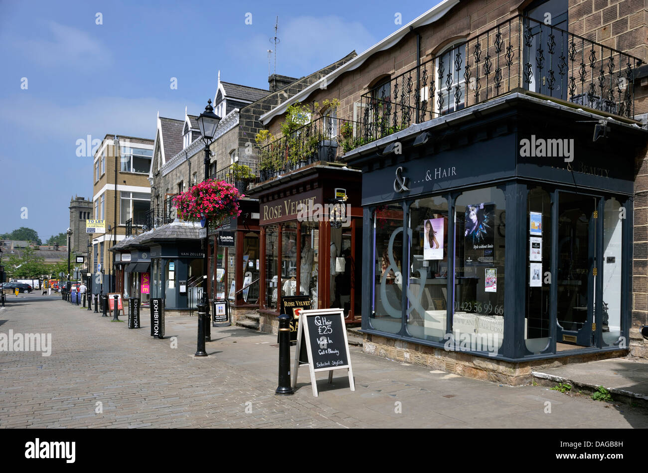 montpellier street in the montpellier quarter, harrogate, yorkshire, uk ...