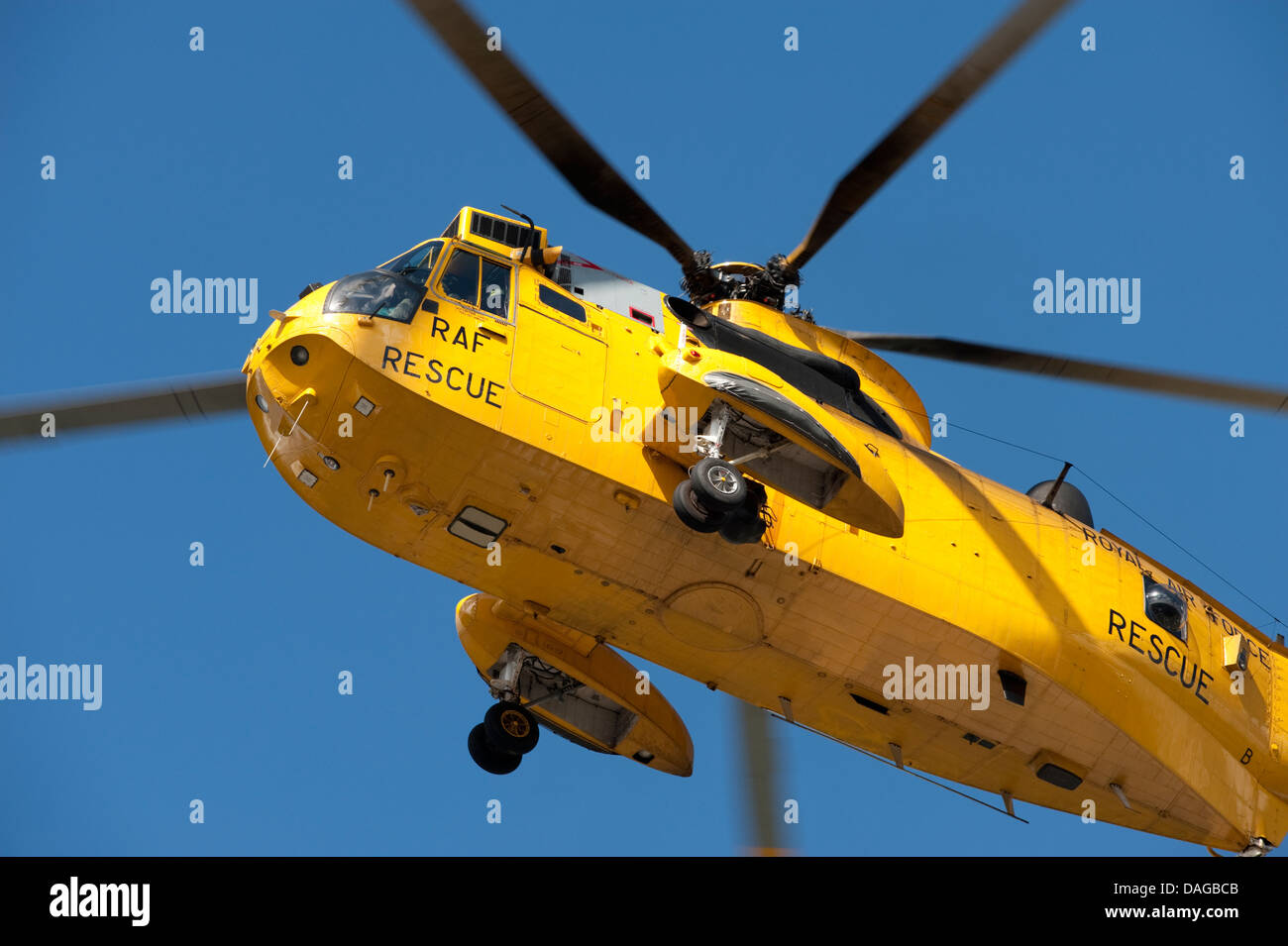 RAF Search And & Rescue Seaking Helicopter Yellow Stock Photo - Alamy
