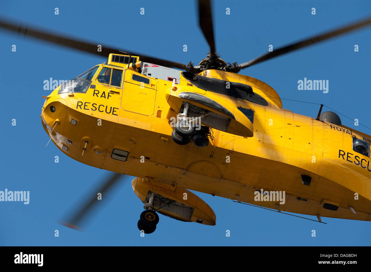 RAF Search And & Rescue Seaking Helicopter Yellow Stock Photo - Alamy