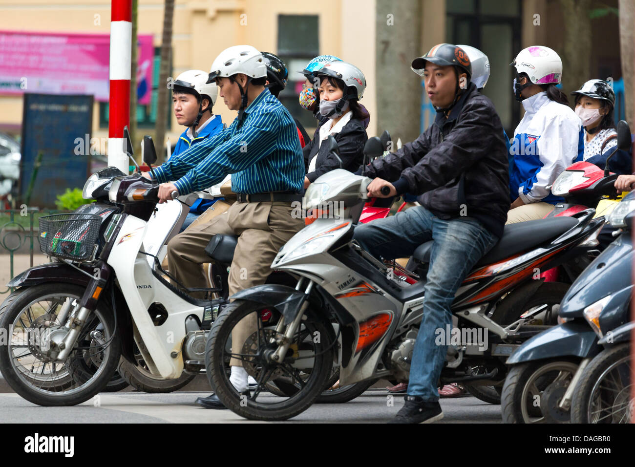 Scooters in Hanoi, Vietnam Stock Photo - Alamy