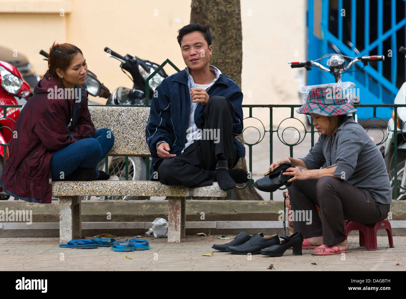 Typical Everyday Life in the Streets of Hanoi, Vietnam Stock Photo - Alamy