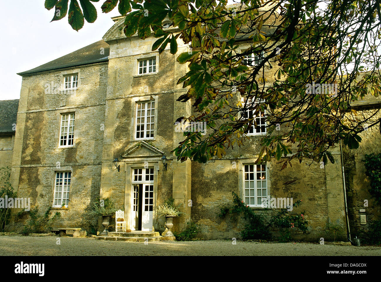 Exterior of French manor house Stock Photo - Alamy