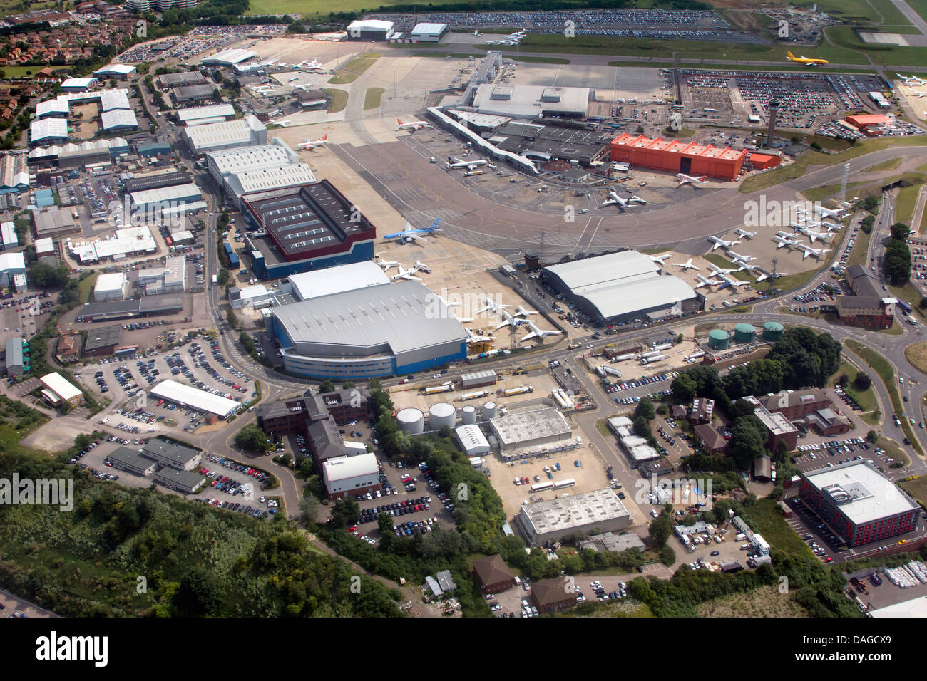 Aerial view of luton airport hi-res stock photography and images - Alamy