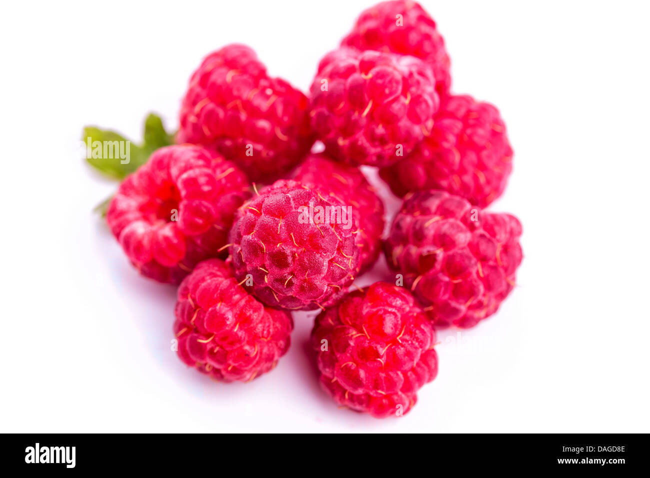 Ripe raspberries isolated on a white background Stock Photo - Alamy