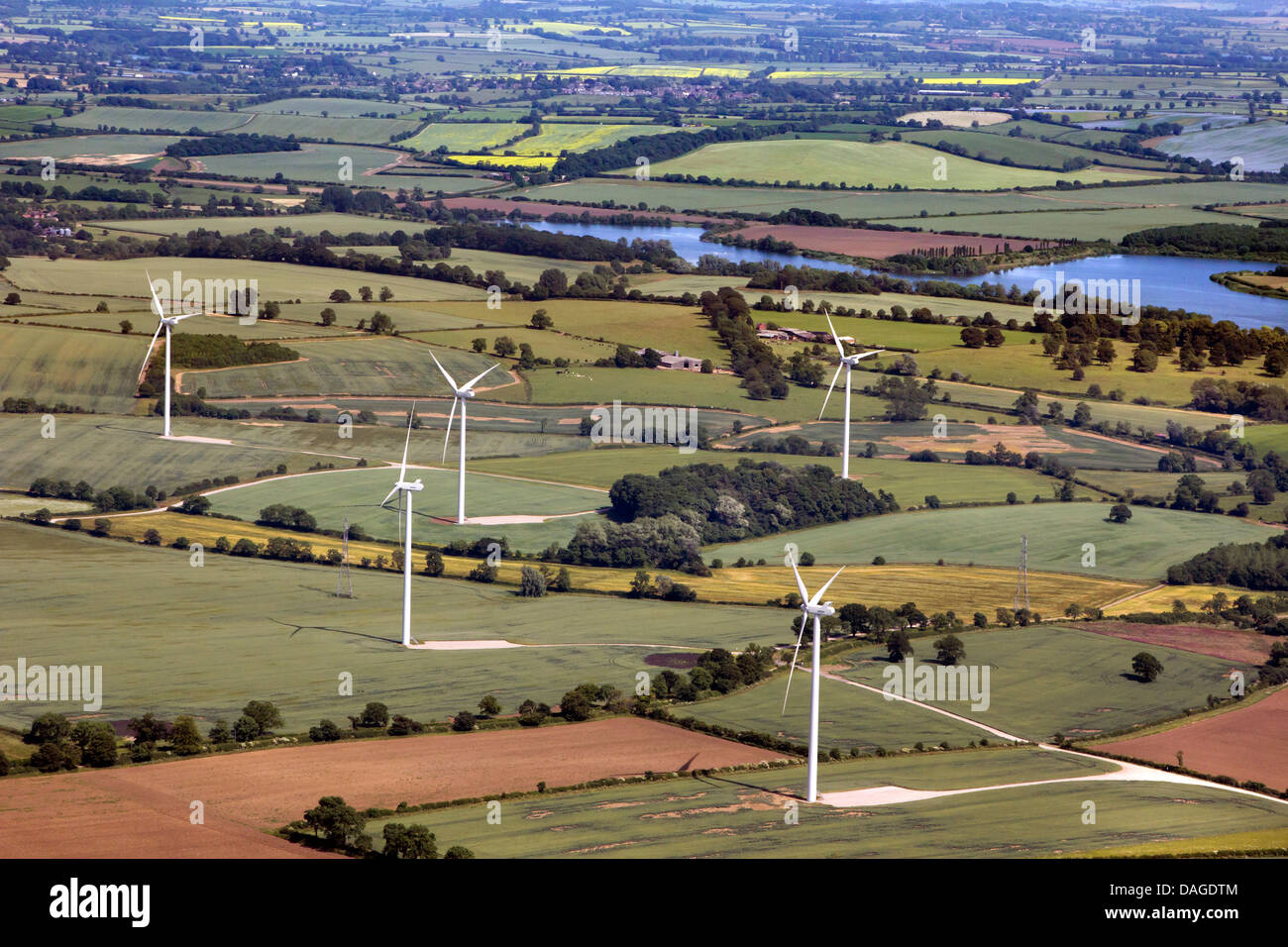Aerial view of windfarm hi-res stock photography and images - Alamy