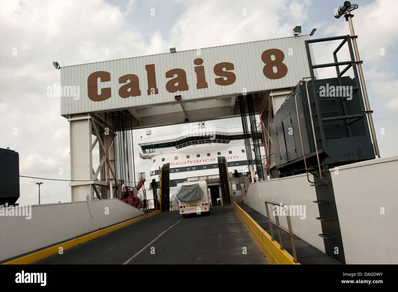 Boarding Ramp Car Ferry Channel Calais France Stock Photo - Alamy