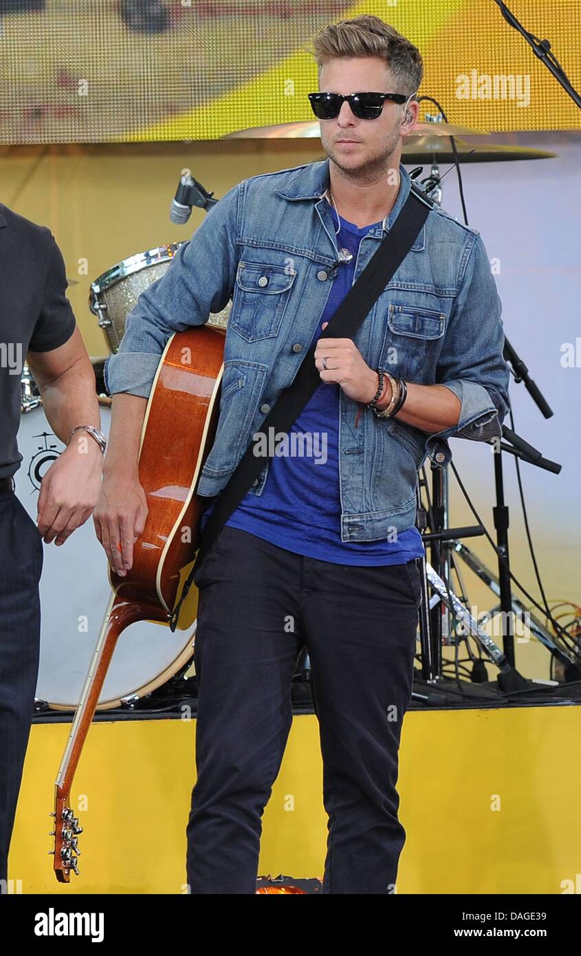 New York, NY. 12th July, 2013. One Republic, Ryan Tedder on stage for ...