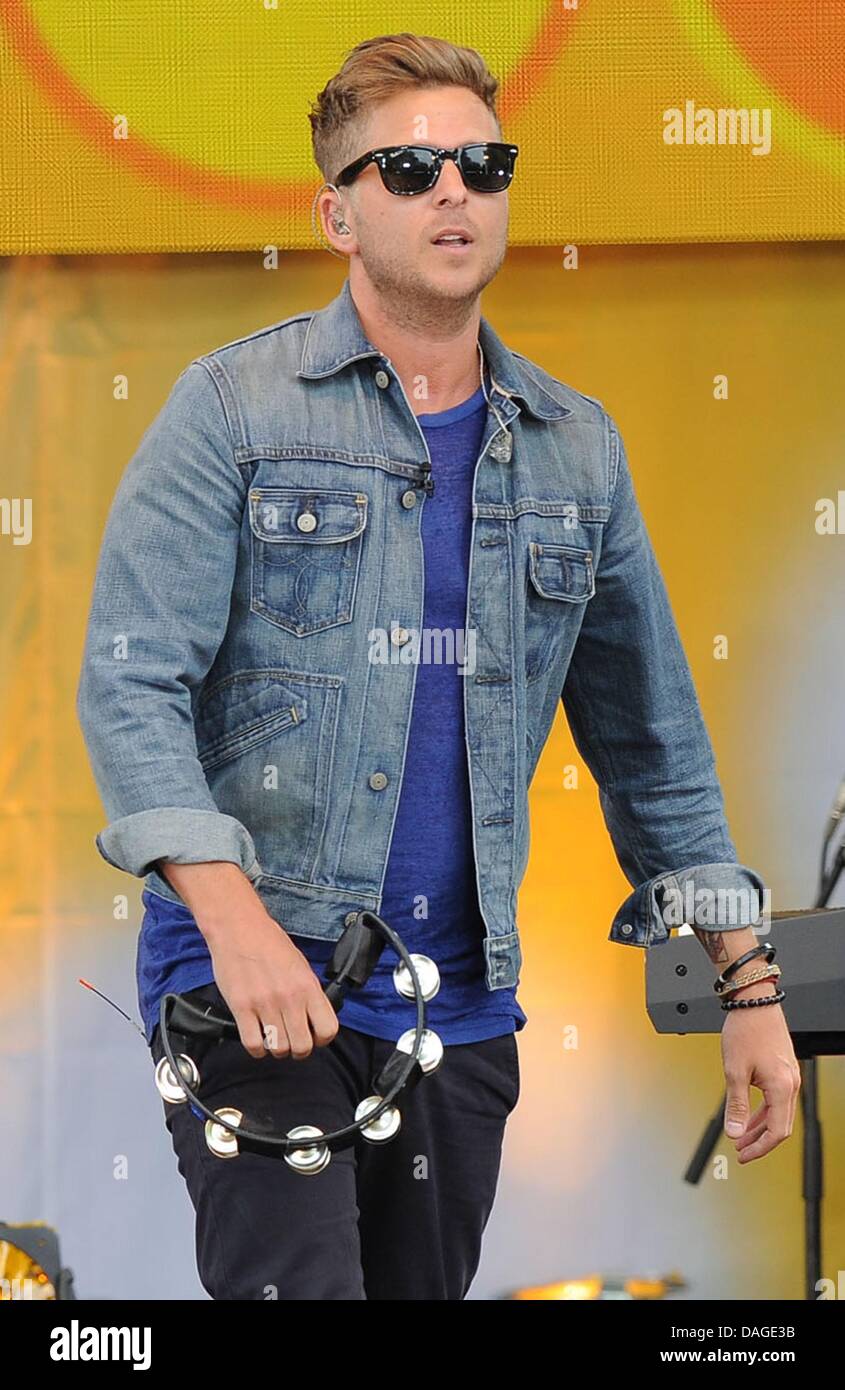 New York, NY. 12th July, 2013. One Republic, Ryan Tedder on stage for ...