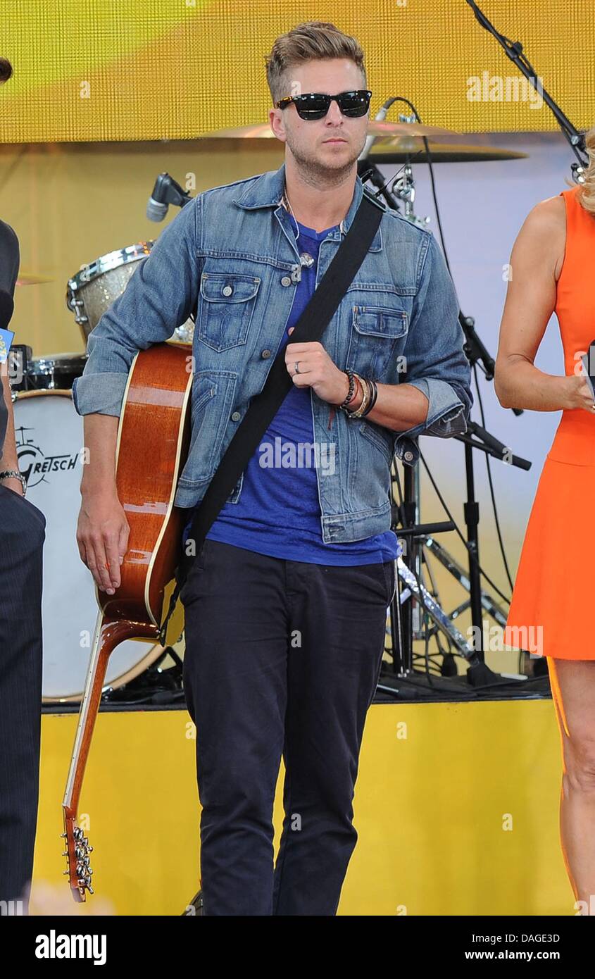 New York, NY. 12th July, 2013. One Republic, Ryan Tedder on stage for ...