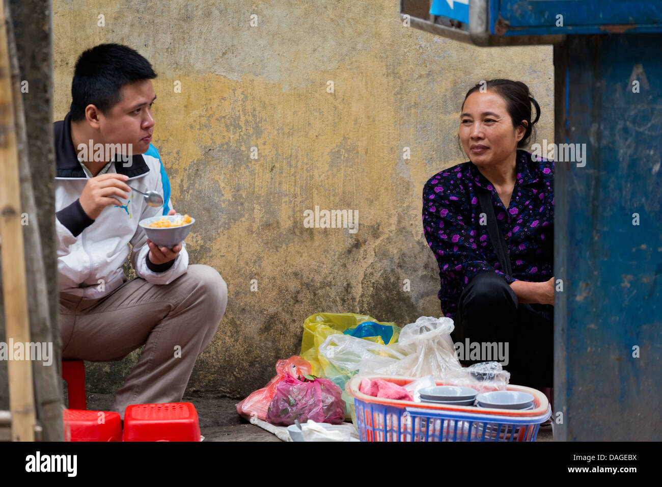 Typical Everyday Life in the Streets of Hanoi, Vietnam Stock Photo - Alamy