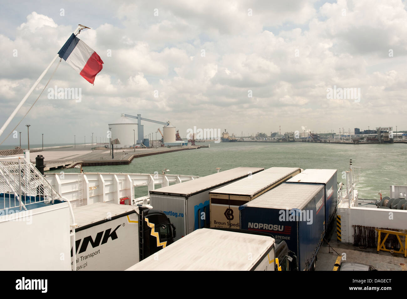 Cross English Channel ferry Leaving Calais France Stock Photo - Alamy