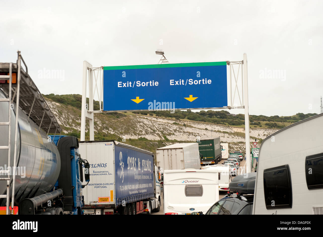 Dover Port Exit Passport Control UK Stock Photo - Alamy