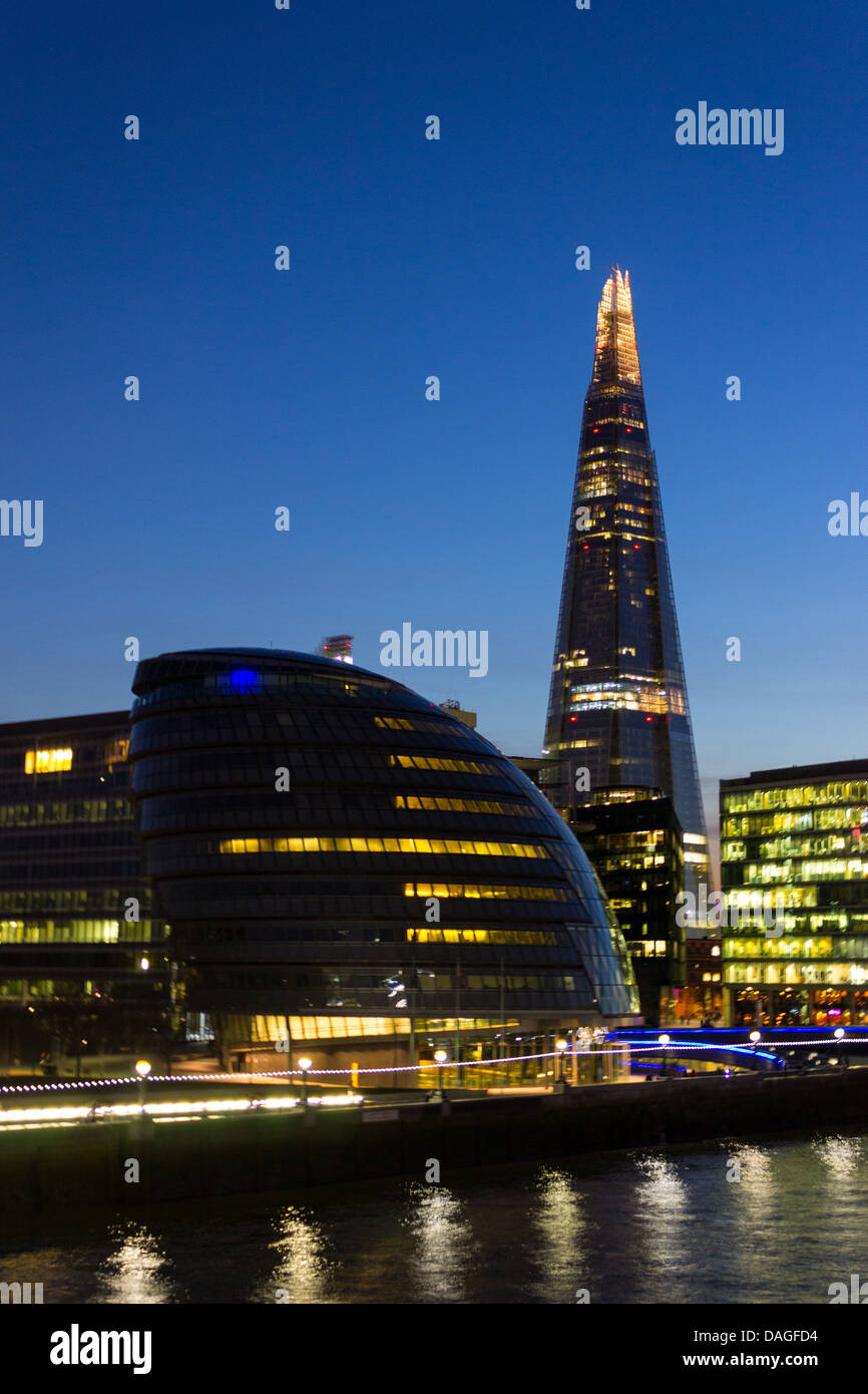 UK, England, London, GLA Building and the Shard Stock Photo - Alamy