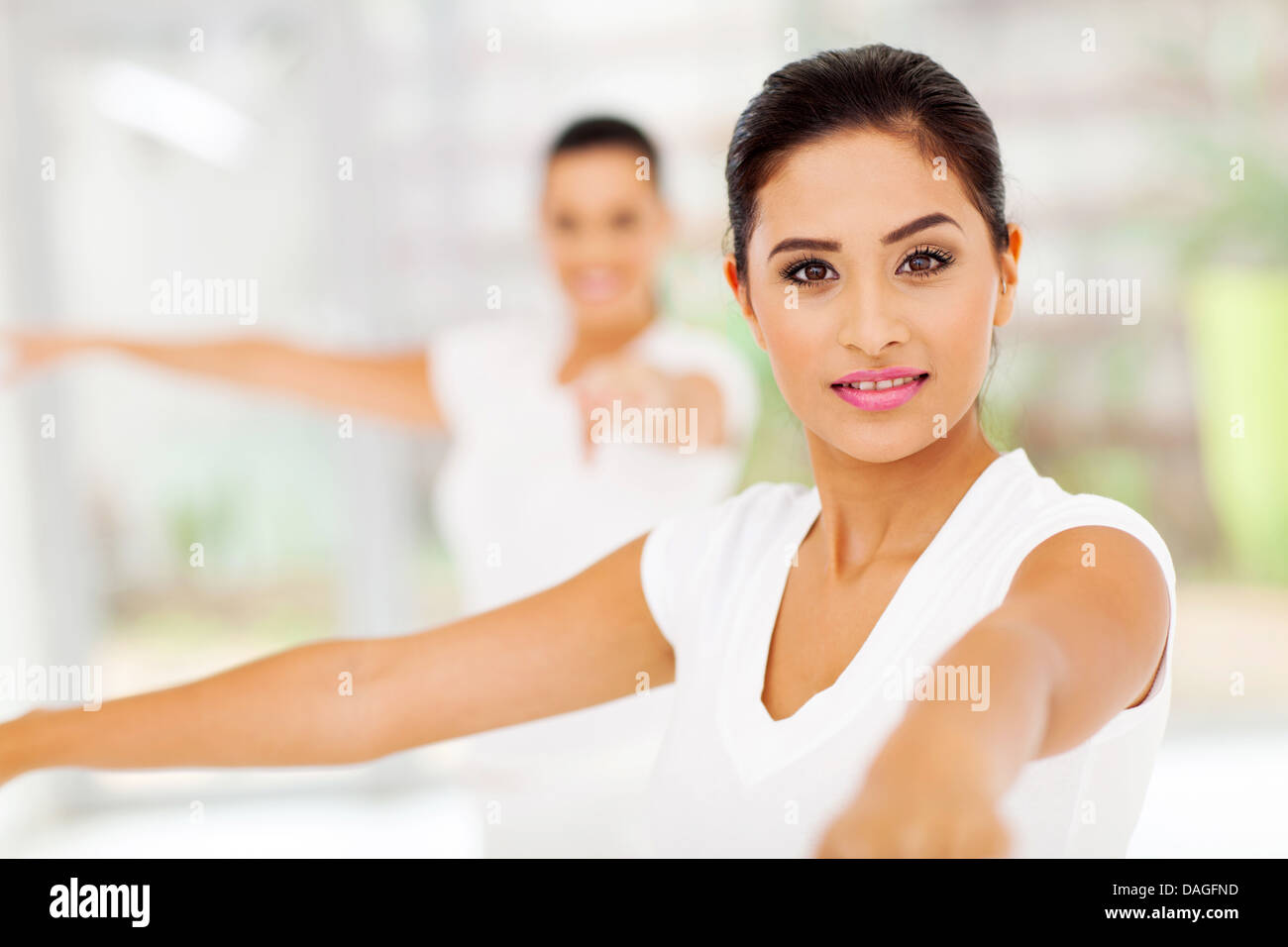 Attractive woman exercising hi-res stock photography and images - Alamy