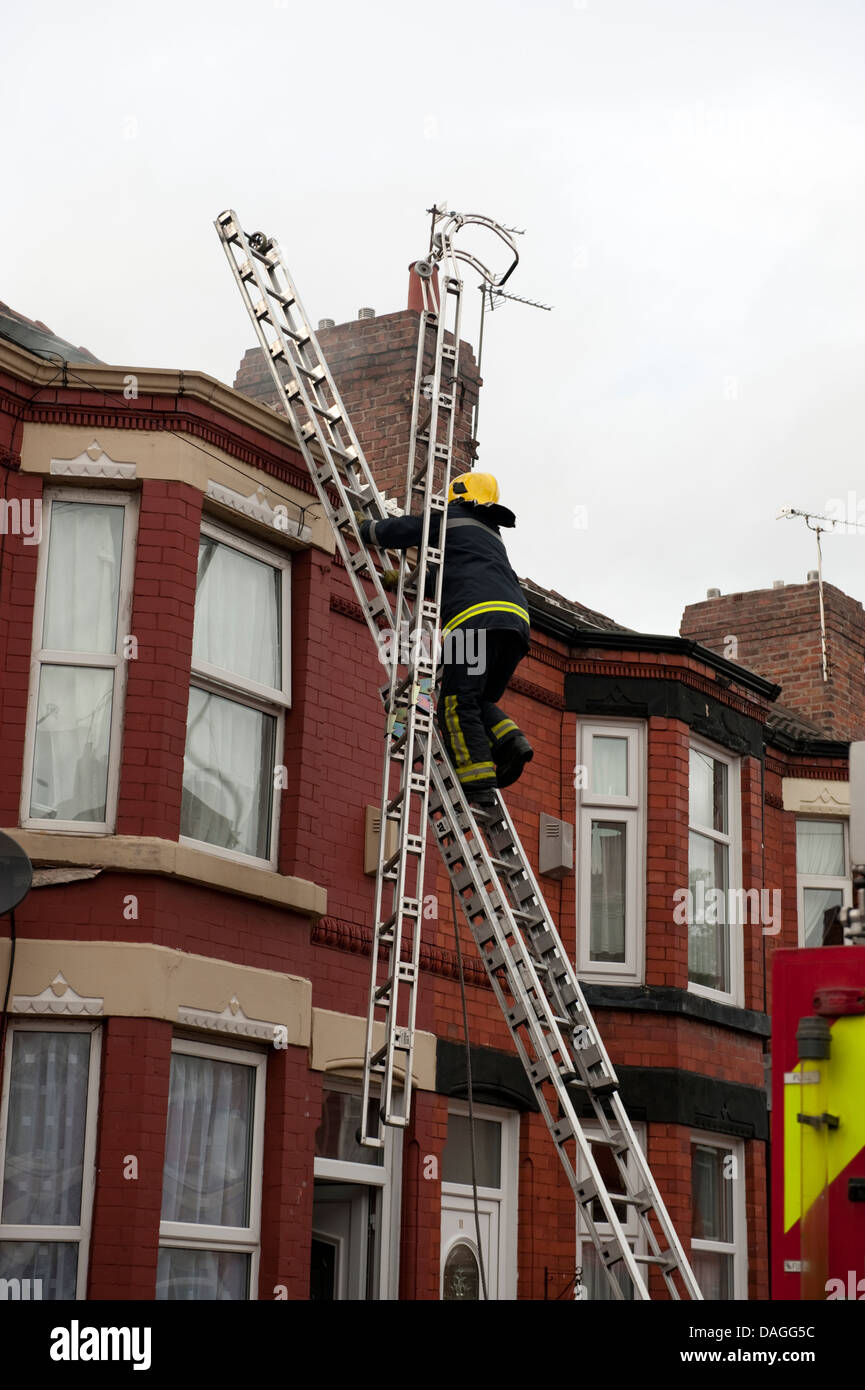 Fireman house ladder hi-res stock photography and images - Alamy