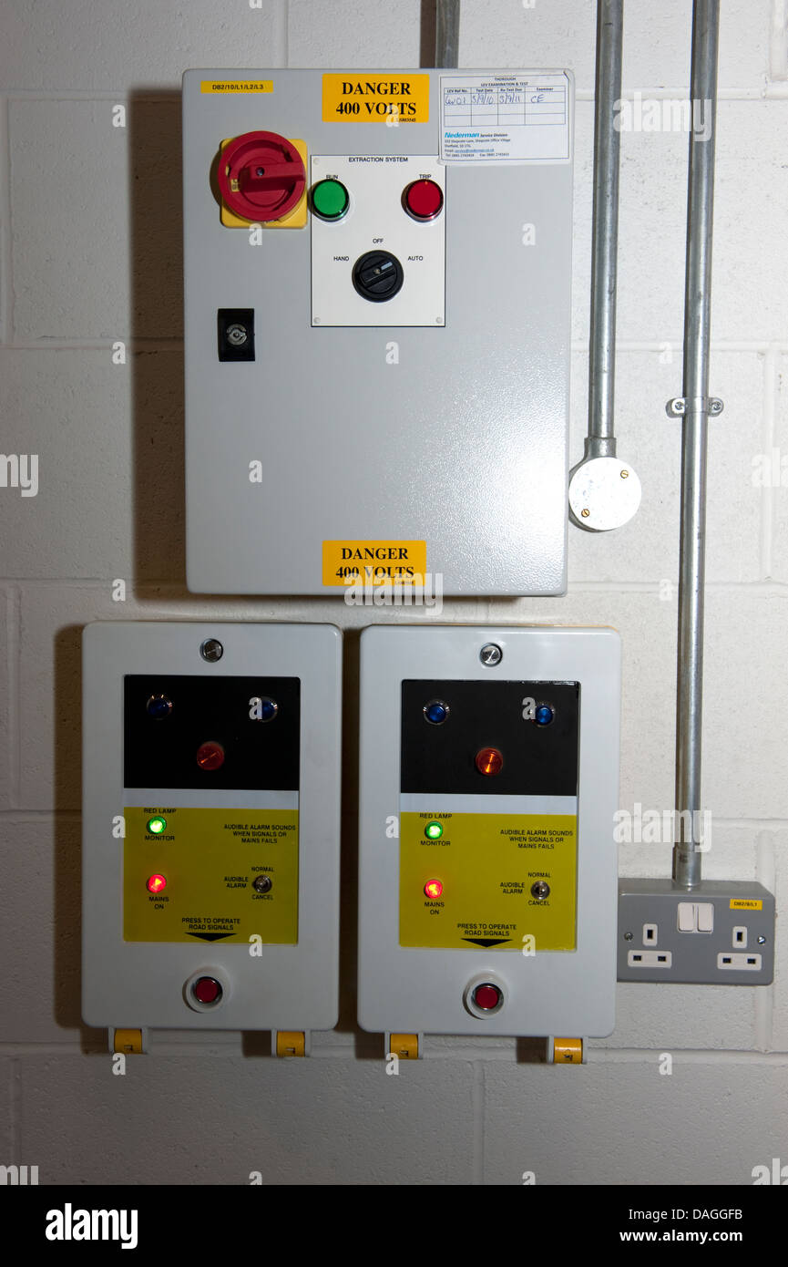 Fire Station Traffic Light Signal Override Control Stock Photo - Alamy