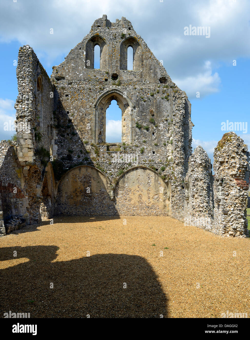 Interior view of the remains of the guest house of Boxgrove Priory ...