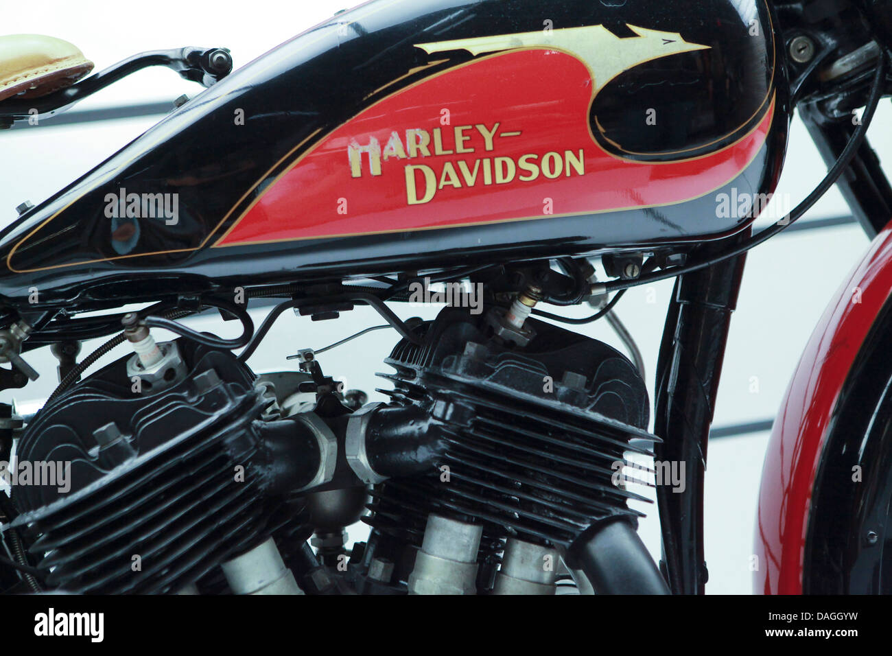 A 1933 Harley-Davidson motorcycle is seen on display at the Harley ...