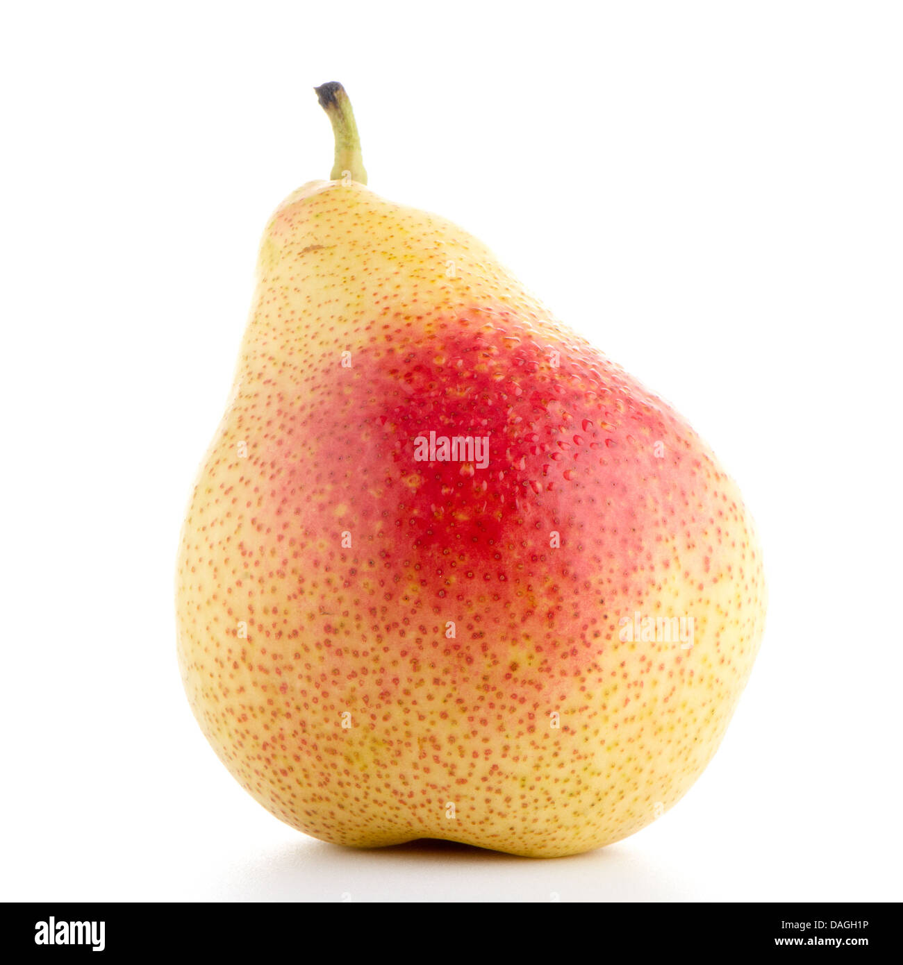 Single ripe pear isolated on white background Stock Photo - Alamy