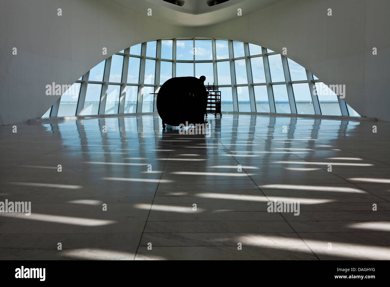 The lobby of the Milwaukee Art Museum (MAM) is seen in Milwaukee Stock ...