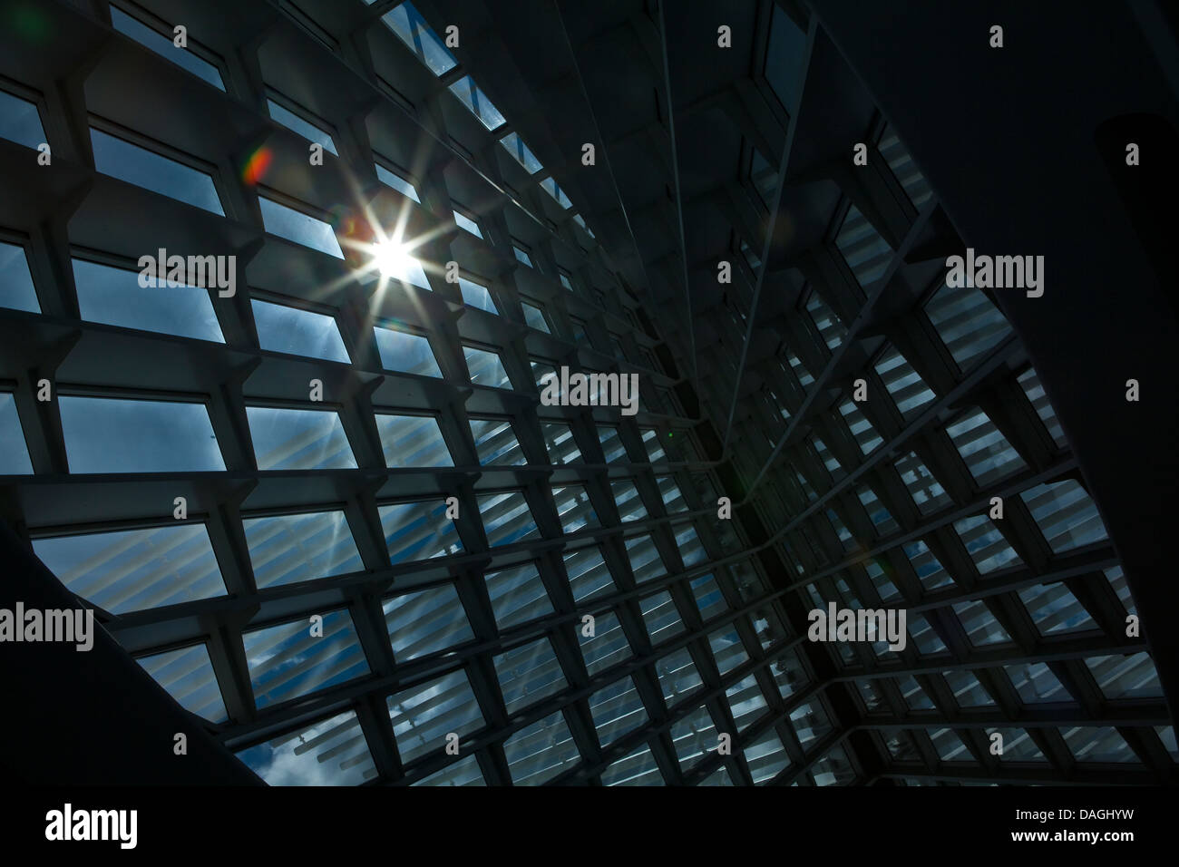 The lobby of the Milwaukee Art Museum (MAM) is seen in Milwaukee Stock ...