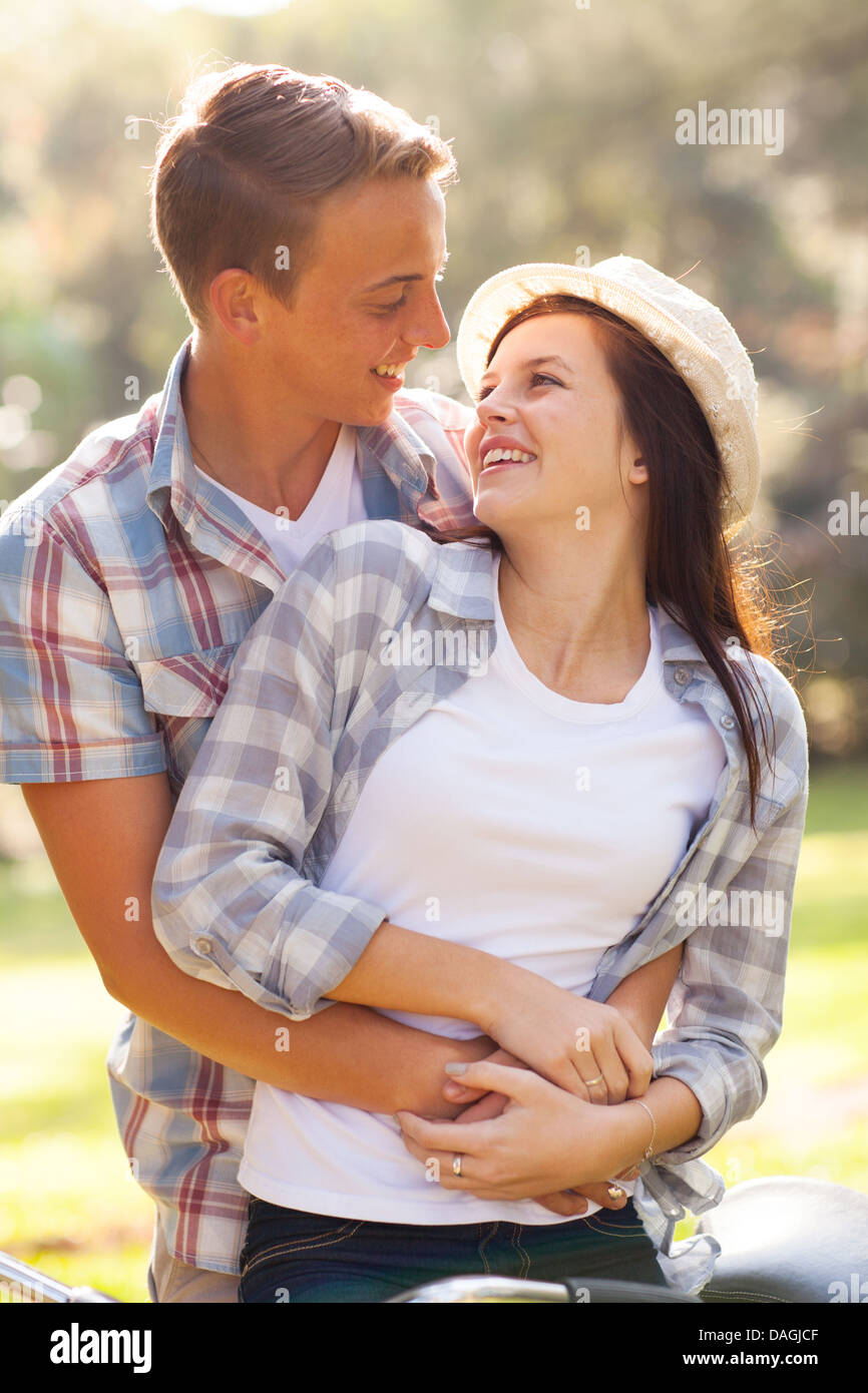 happy teen couple hugging outdoors Stock Photo - Alamy happy teen couple hugging outdoors Stock Photo - Alamy