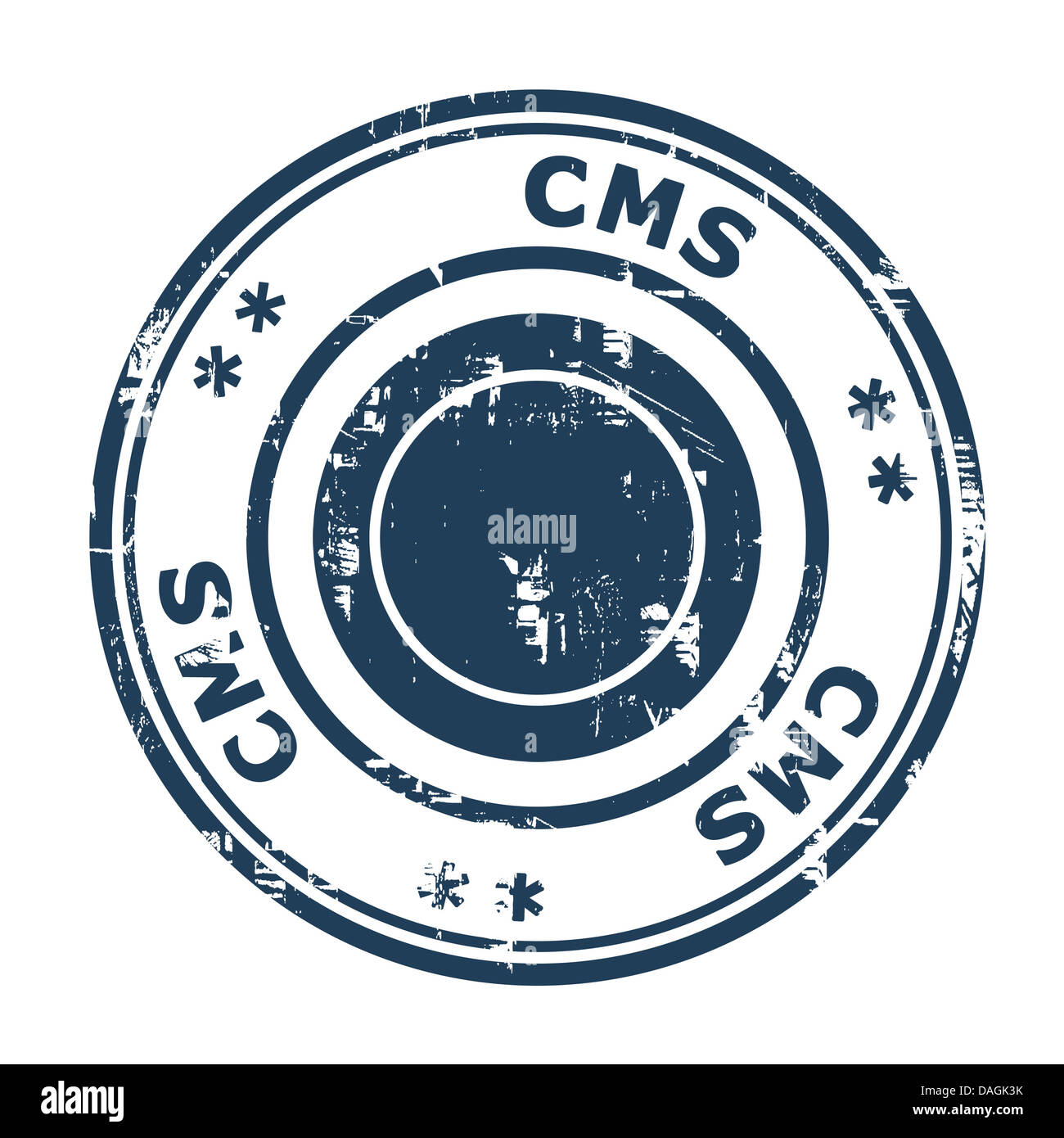 CMS business concept stamp isolated on a white background Stock Photo ...