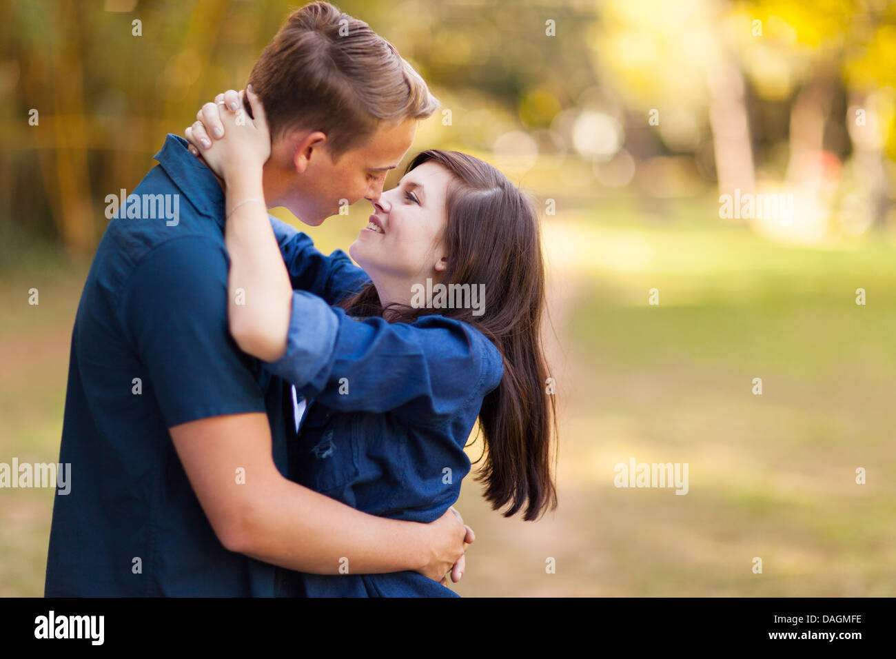 Smiling loving close young hi-res stock photography and images - Alamy