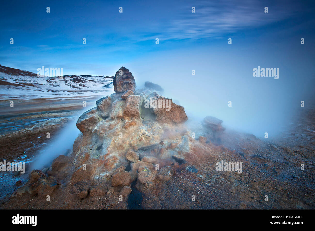solfatara in geothermal field of Namaskard, Iceland, Namaskard Stock ...