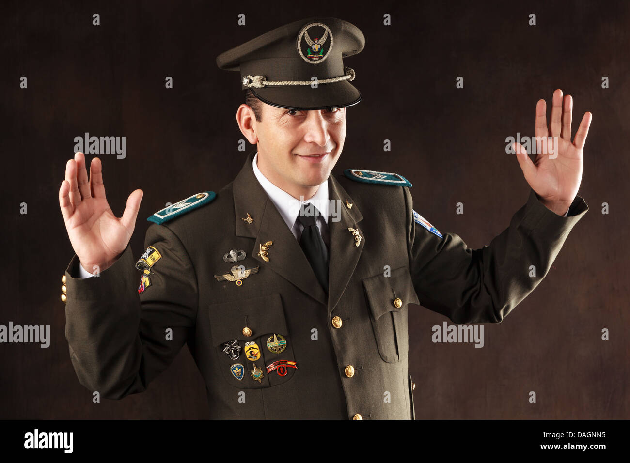 Ecuadorian Police Official Dressed Up In Formal Uniform Stock Photo - Alamy