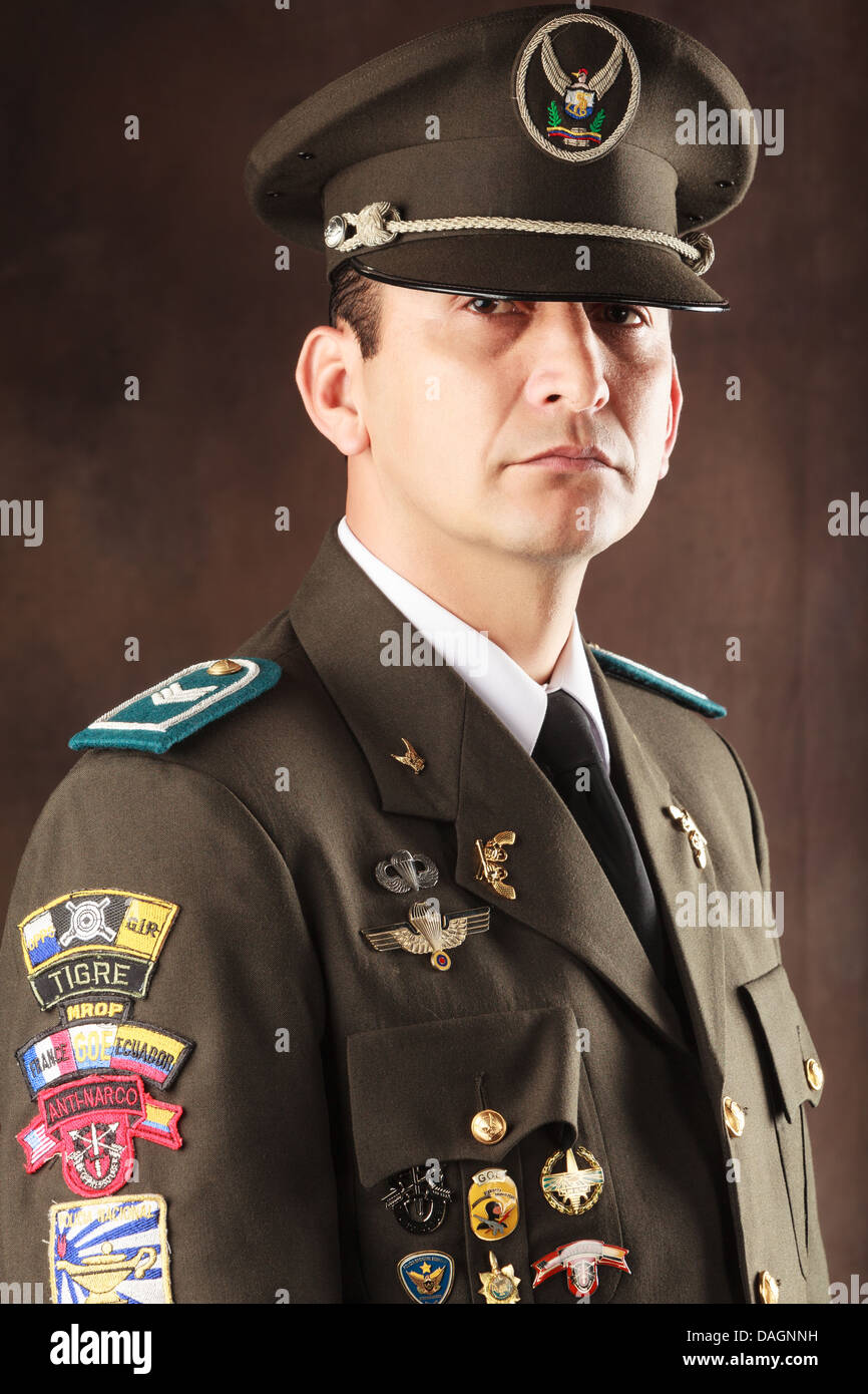 Highly Decorated Ecuadorian Police Official Dressed Up In Formal ...