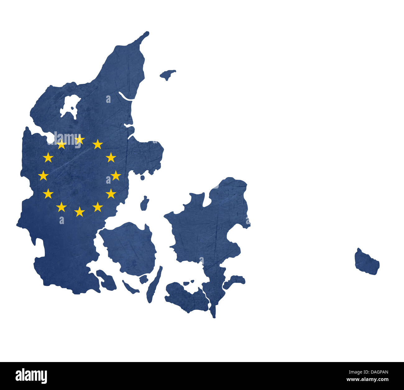 Denmark country map hi-res stock photography and images - Alamy