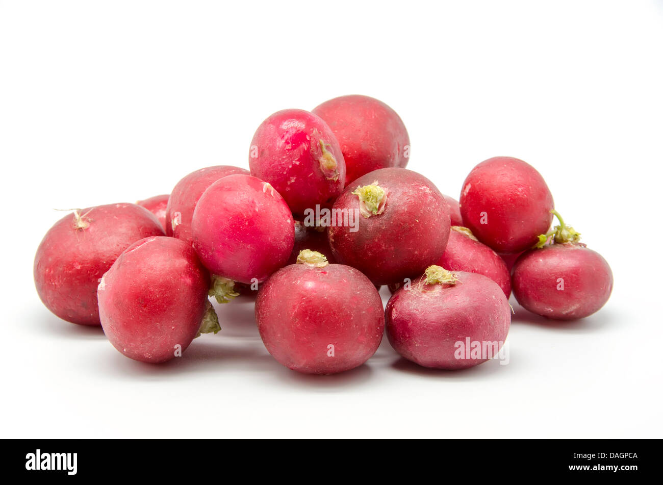 Fresh small red radishes Cut Out Stock Images & Pictures - Alamy