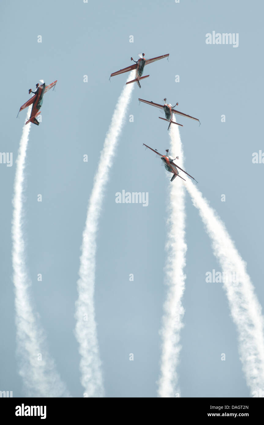 The Blades aerobatic display team execute some precision flying in ...