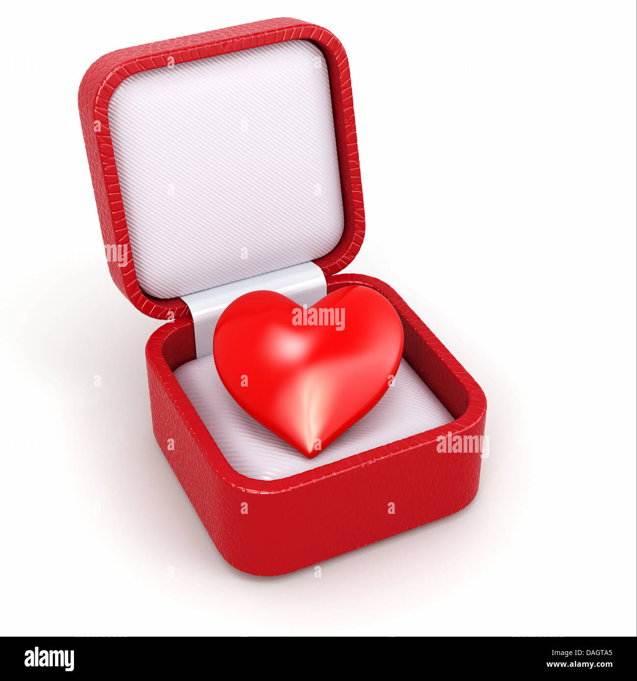 Haert in gift box. Concept of love. 3d Stock Photo - Alamy