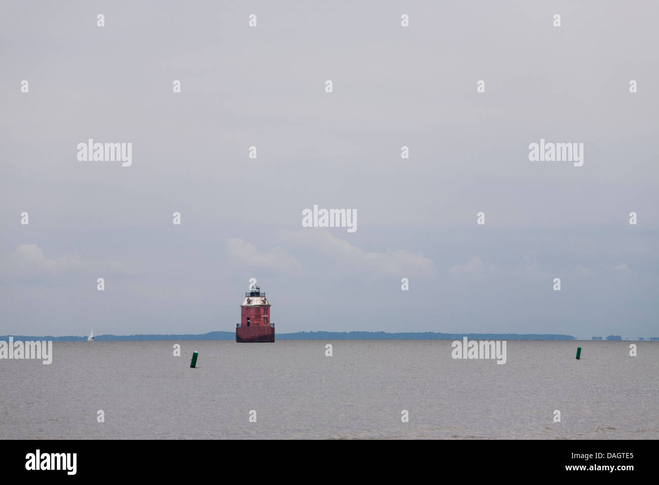 The Sandy Point Shoal Lighthouse Stock Photo - Alamy