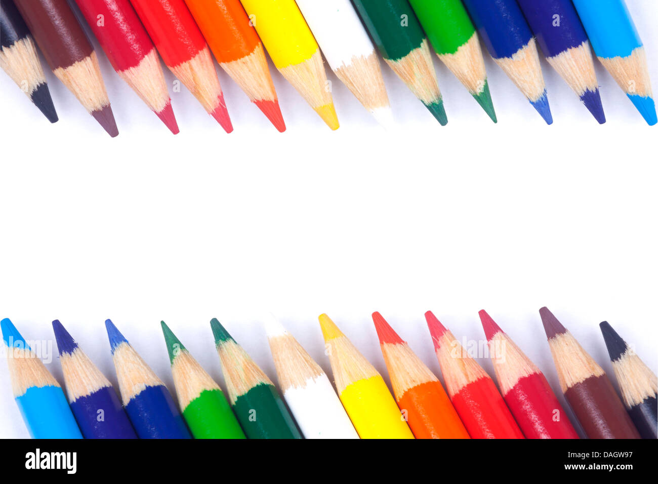 Color pencils isolated on white background Stock Photo - Alamy