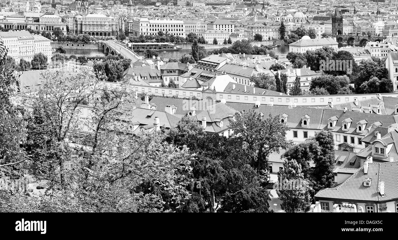 An image of wide view upon a Prague city Stock Photo - Alamy