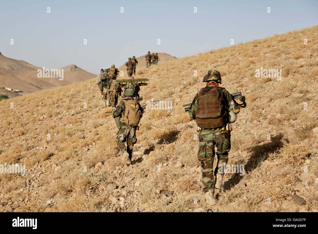 Afghan National Army commandos with the 1st Company, 3rd Special ...