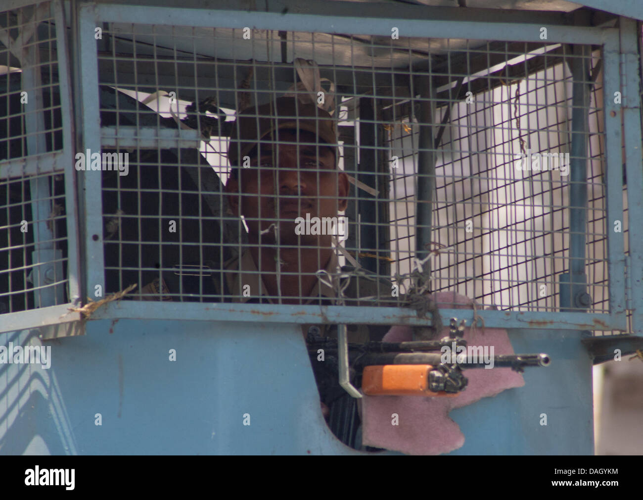 Indian paramilitary vehicle hi-res stock photography and images - Alamy