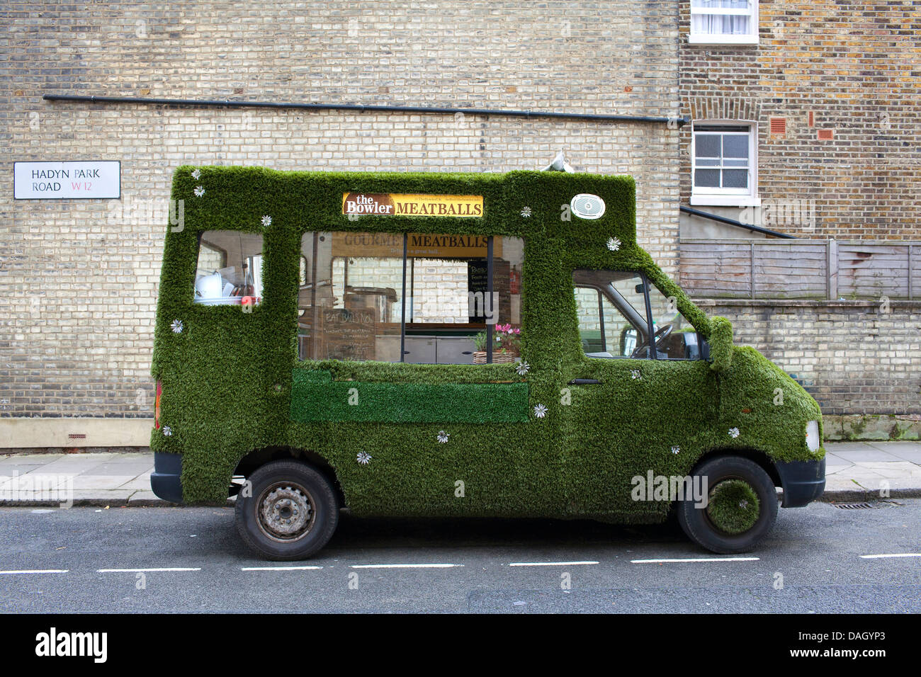 The Bowler street food van specialising in meatballs parked in west ...