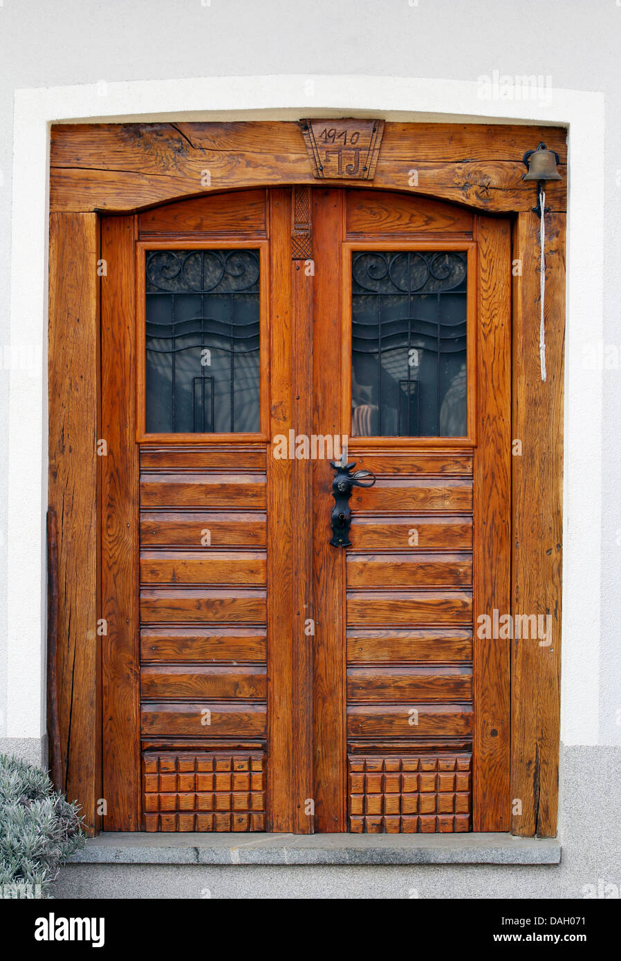 Old, heavy, wooden door, part of the chruch Stock Photo - Alamy
