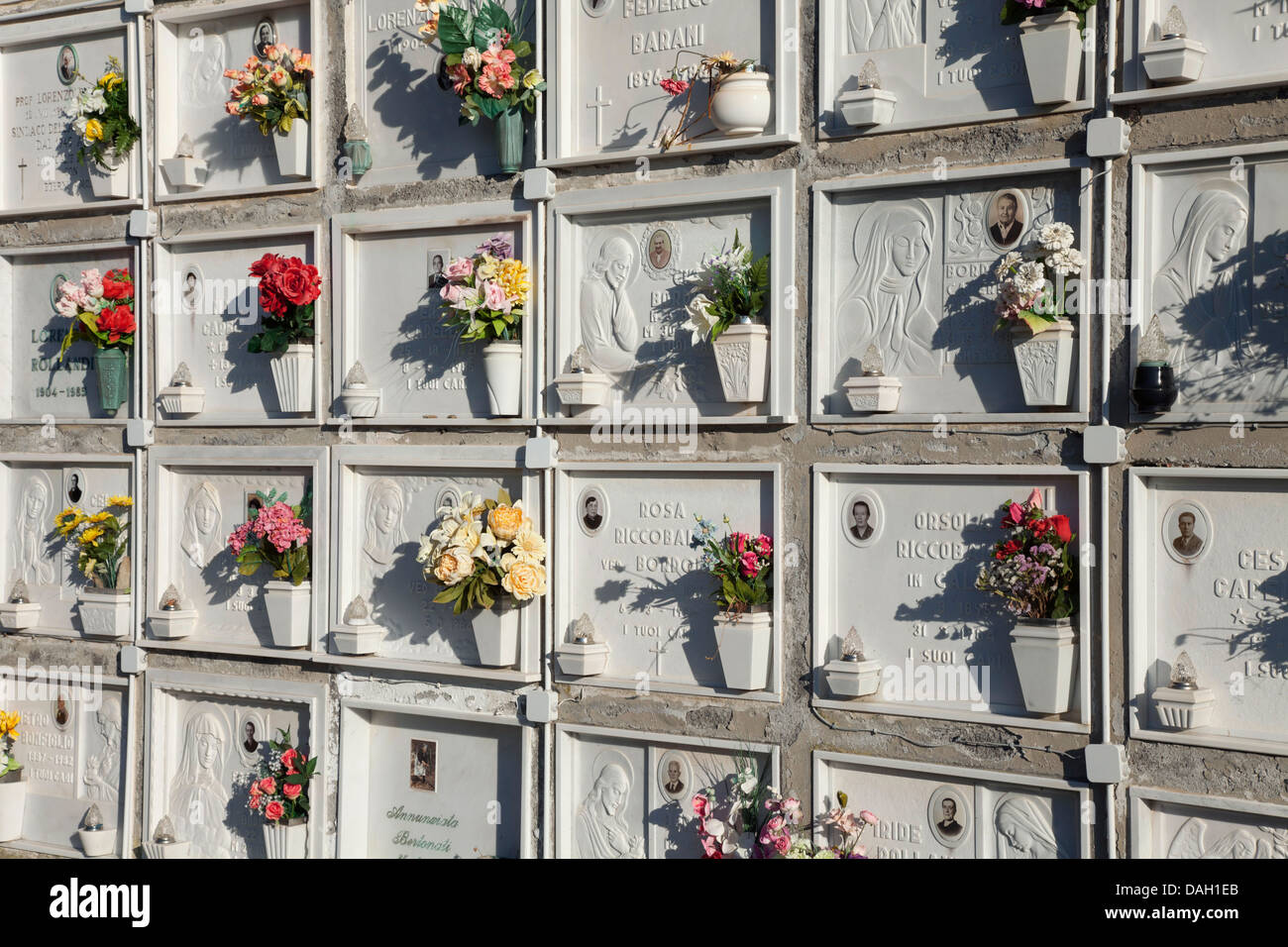 Cemetery in Manarola, one of five towns in the Cinque Terre in northern ...