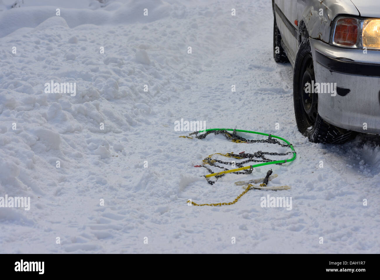 Car stuck in a snow drift Stock Photo - Alamy