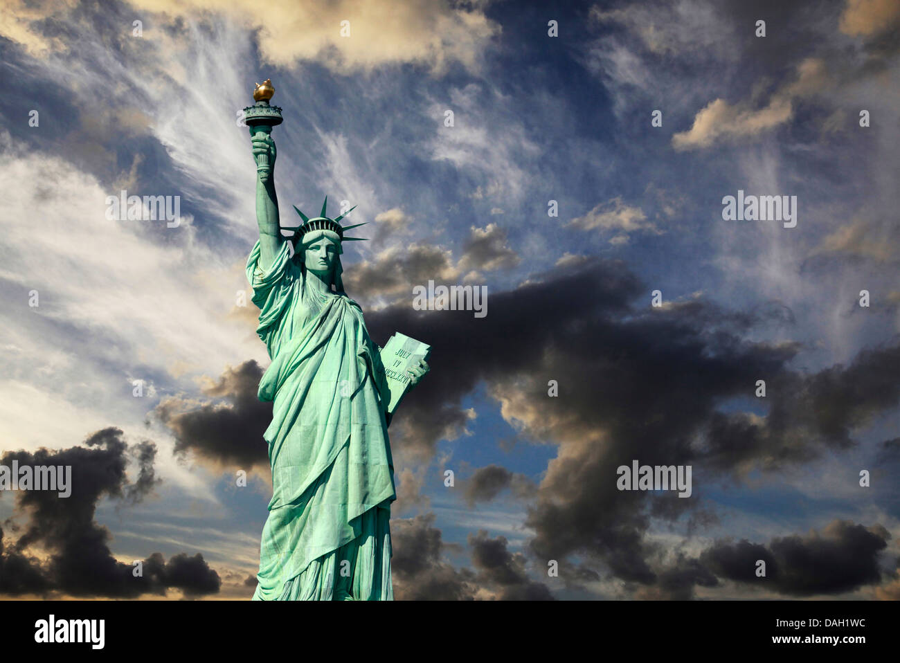 The Statue of Liberty at Sunset, New York City Stock Photo - Alamy