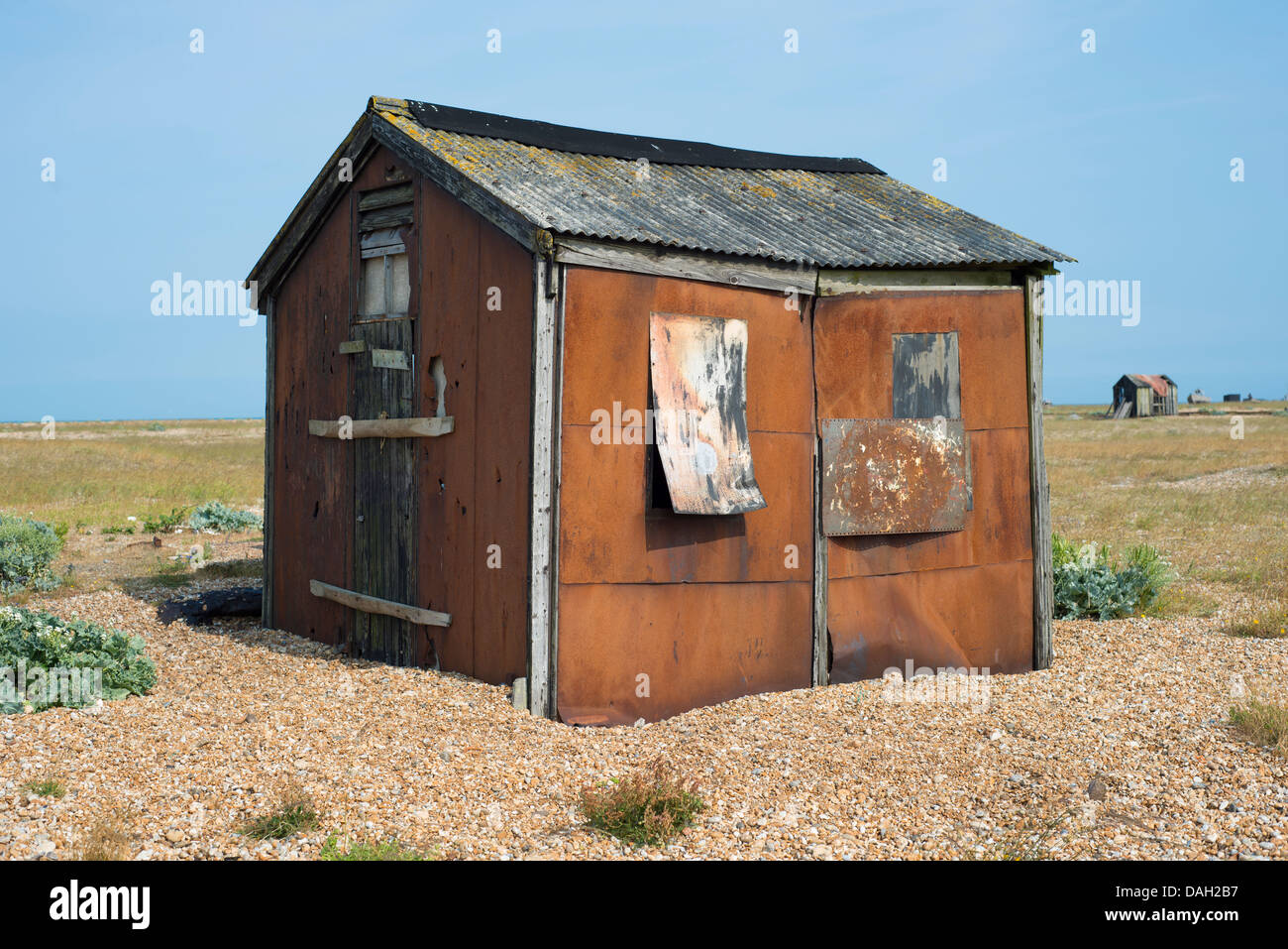 Abandoned beach huts, Dungeness, Kent, UK Stock Photo - Alamy